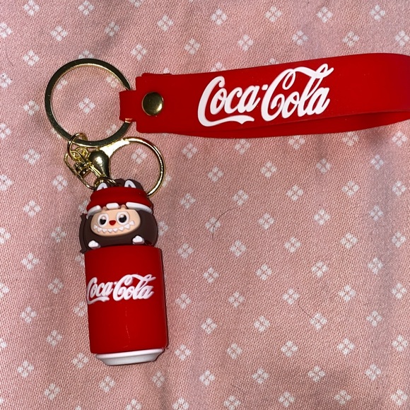 Coca Cola | Accessories | Nwot Coca Cola Red Keychain With Cute Labubu ...